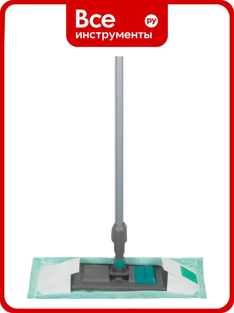 Швабра NV NV-MOP400G, ручка металл, с плоским мопом, 40 см, зеленая