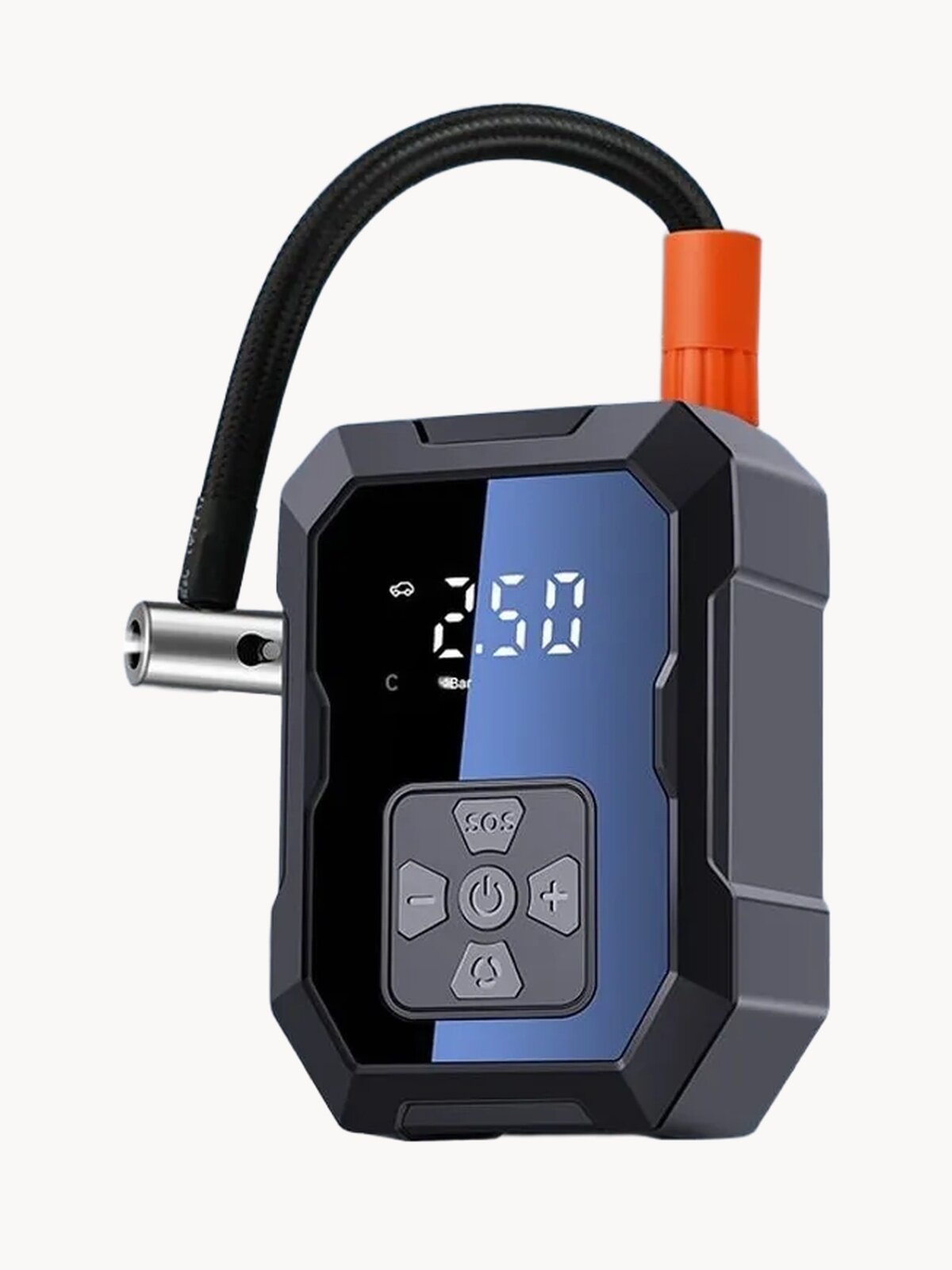 Автомобильный компрессор Chud Avto беспроводной, электрический, встроенный фонарь и манометр, 30 л/мин