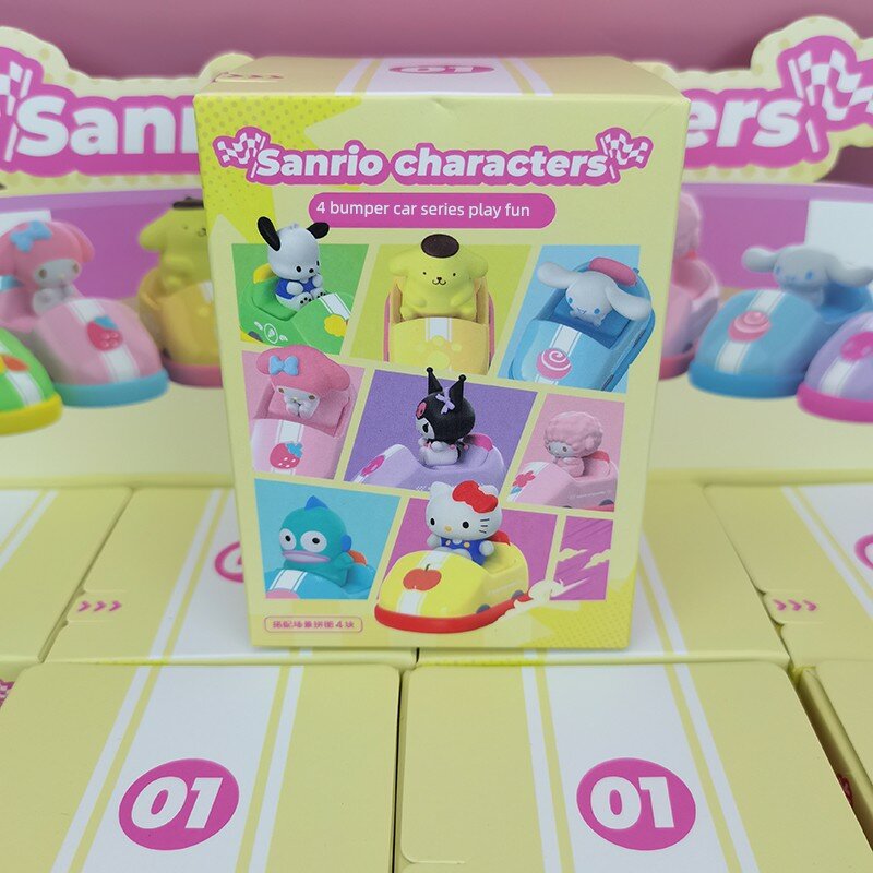 MINISO Sanrio Серия Бампер-кары Play & Move Запечатанный Блайнд Бокс Мини Машина Коллекционная Игрушка Подарок