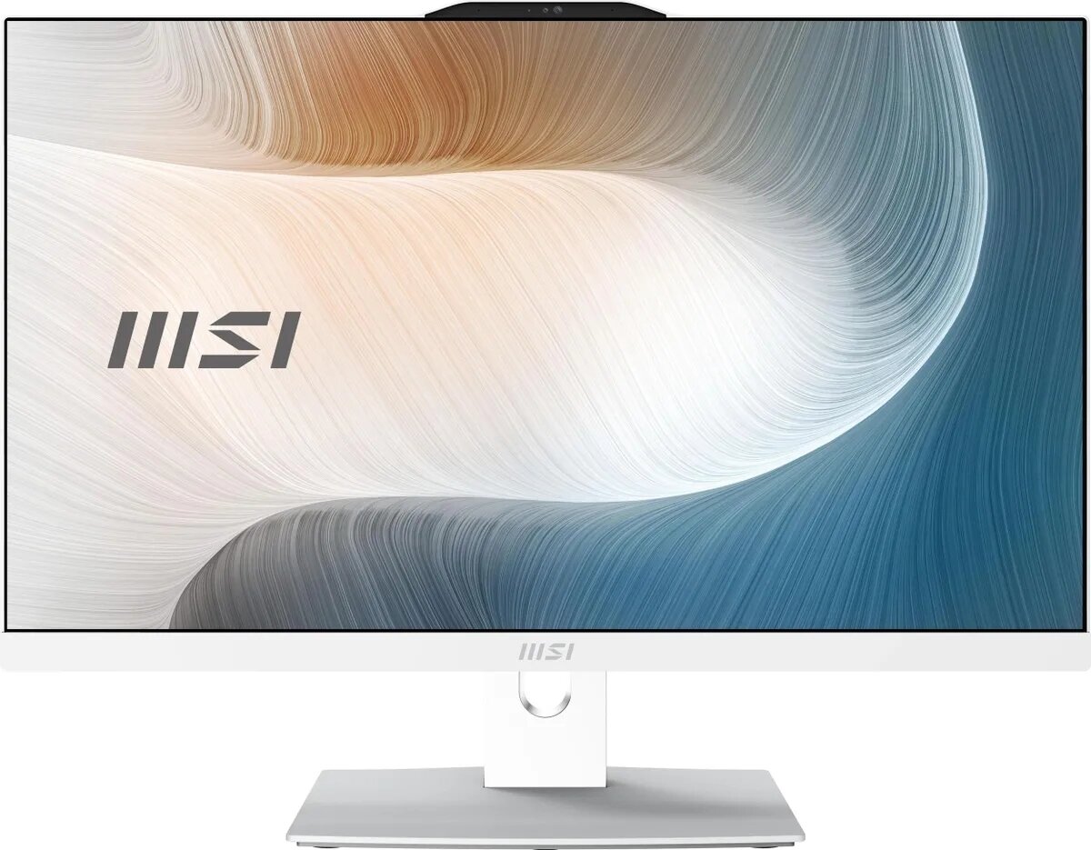 Моноблок MSI Modern AM242P 1M-1022XRU 23.8"(1920x1080 IPS)/Intel Core 5 120U(1.4Ghz)/16384Mb/512PCISSDGb/noDVD/Int: Intel® Graphics/Cam/BT/WiFi/-/war 1y/4.65kg/White/DOS