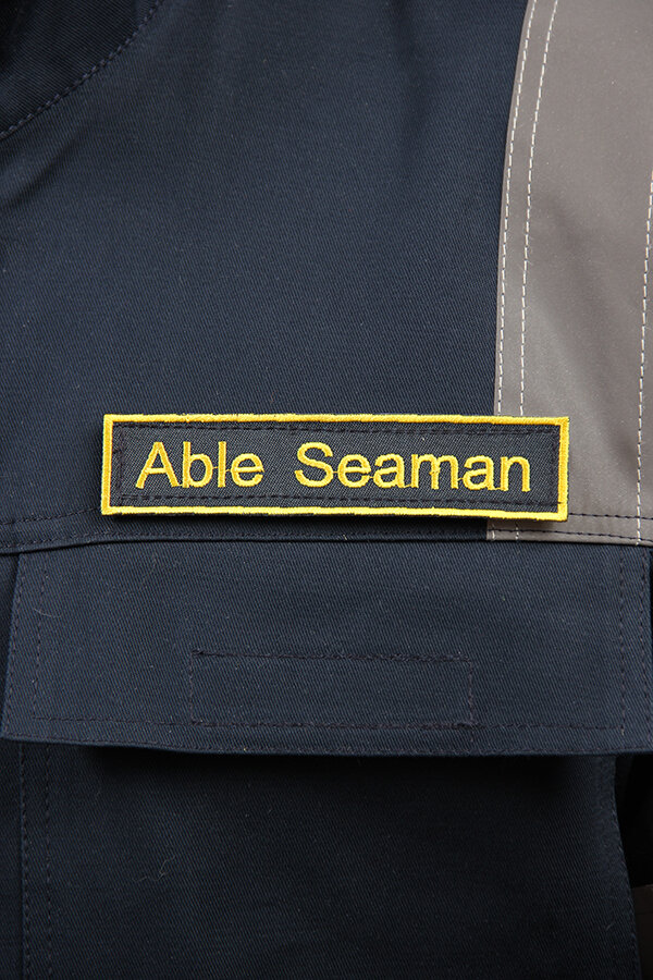 Шеврон-должность на липучке Able Seaman торговый флот, фетровый, синий