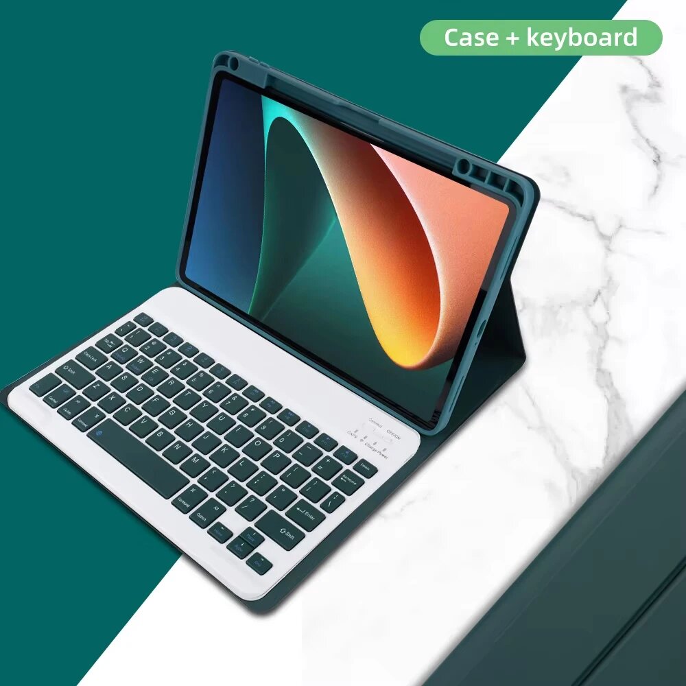 Чехол-клавиатура PULUZ для Xiaomi Pad 7/7 Pro, Mi Pad 8/8 Pro MiPad 5(Pro) 11 inch, Dark Green A