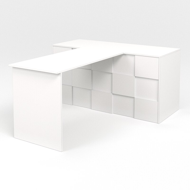 Стол руководителя №11 с приставкой брифингом, Белый. Производитель товара - компания Westcom.