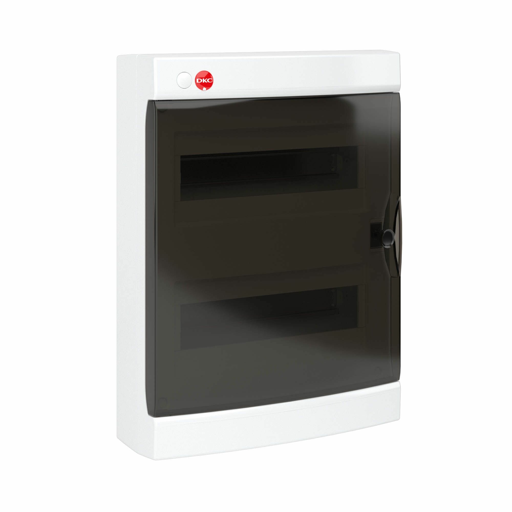 DKC Щиток настенный с дверцей 24 мод, IP41, белый, с клеммным блоком 63А, RB24W4TWD