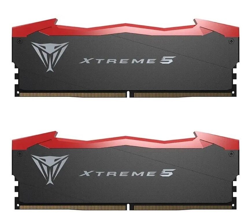 Оперативная память Patriot Viper Xtreme 5, DDR5, 48GB (2x24GB), 7600MHz, CL36, DIMM, с радиаторами, черный