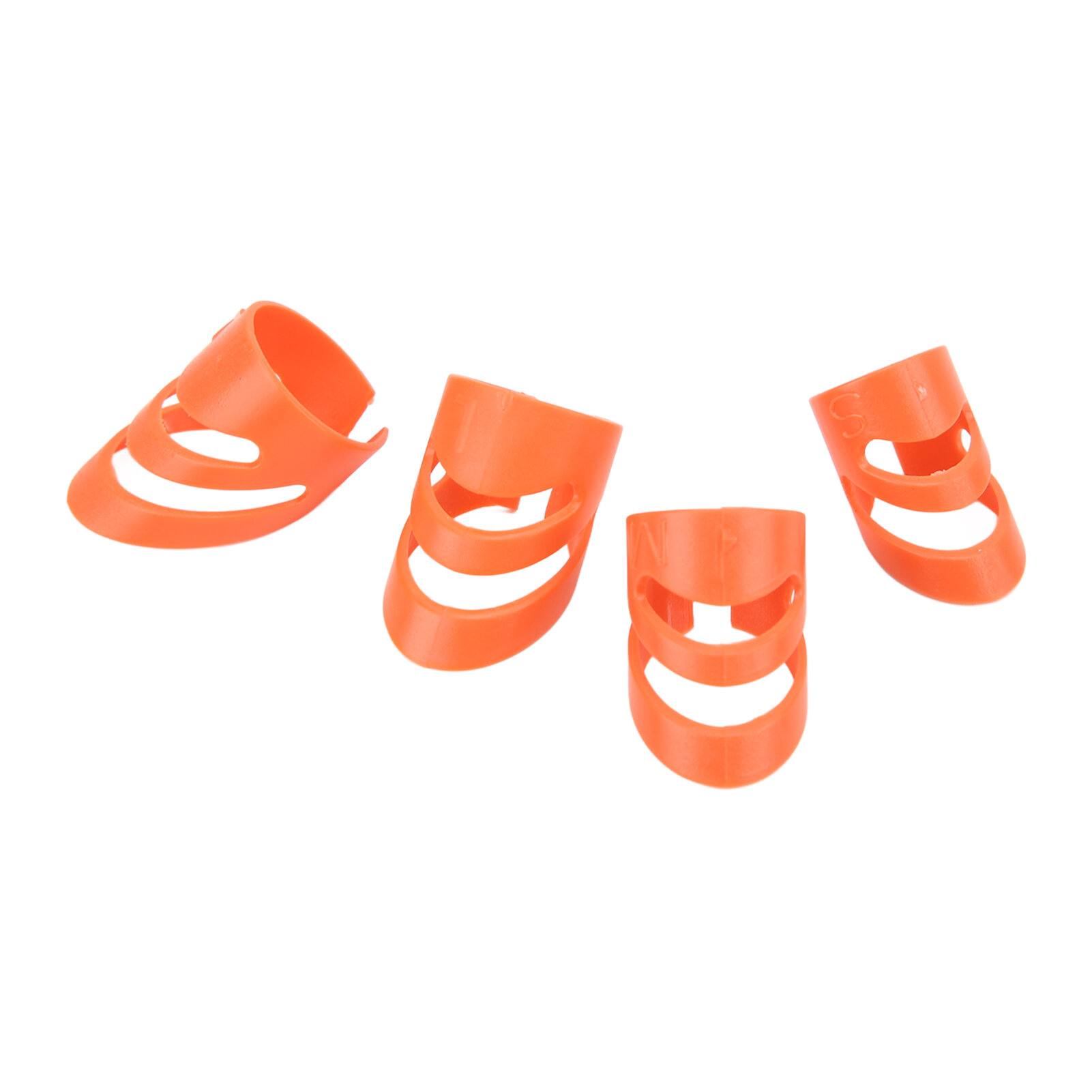 Набор из 4 медиаторов для гитары, защитных накладок на кончики пальцев, аксессуар для бас-гитары и банджо, красный.