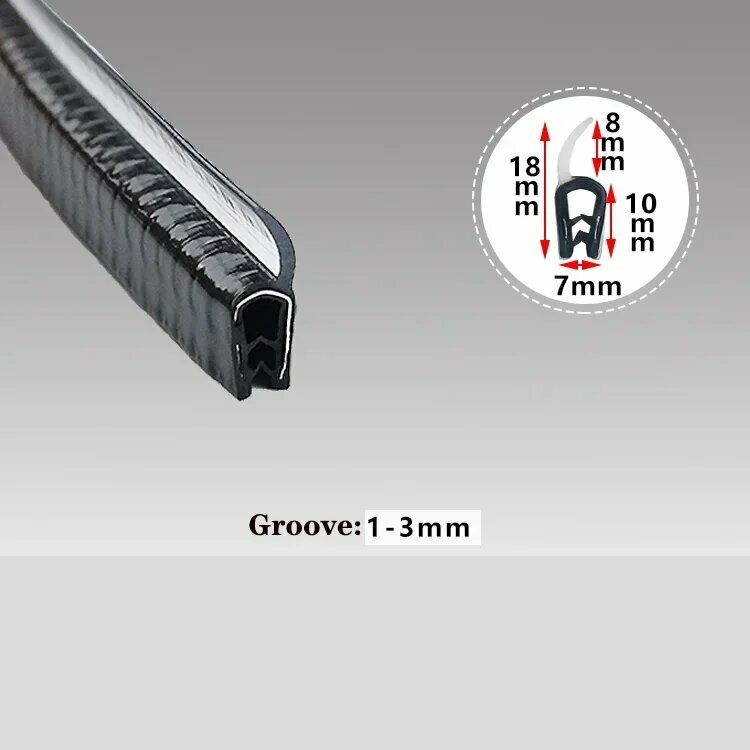 Уплотнительная лента черная UG-11, 3M, 1-3мм