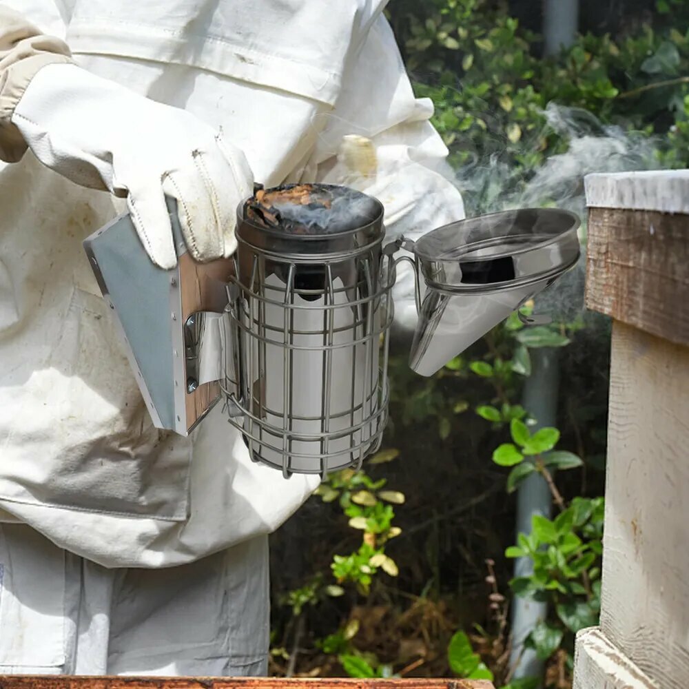 Дымарь из нержавеющей стали с защитой от ожогов для пчеловода пчеловодный