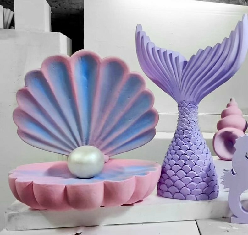 Фигура из пенопласта "Ракушка с жемчужиной"