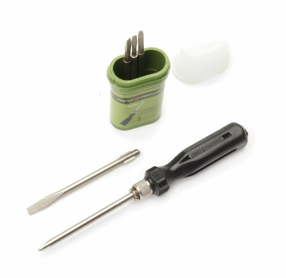 Отвертка цанговая с набором бит, 5 предметов 708050 дело техники