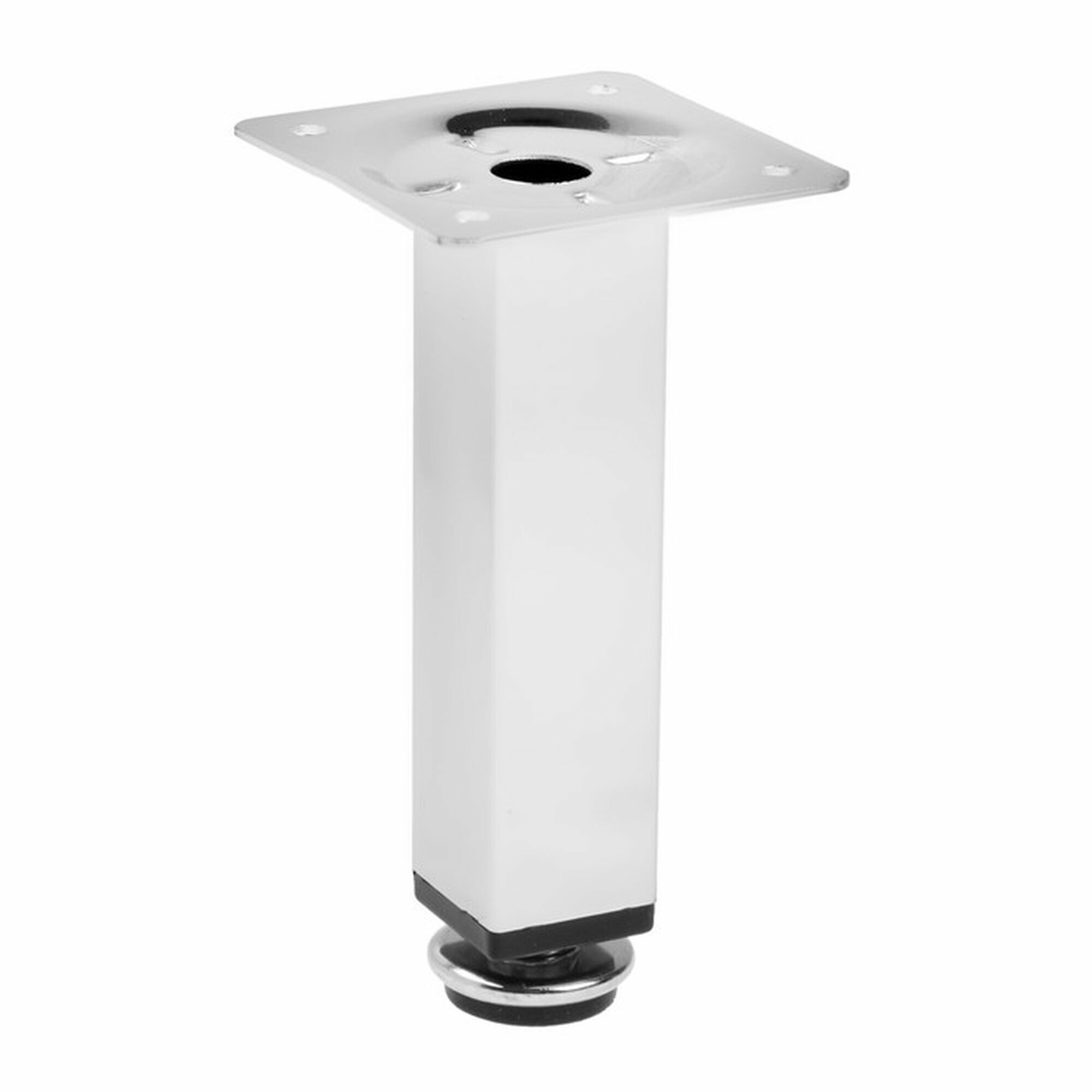 Опора квадратная OKV001CR тундра, d=25х25 мм, H=120 мм, цвет хром, 4 шт