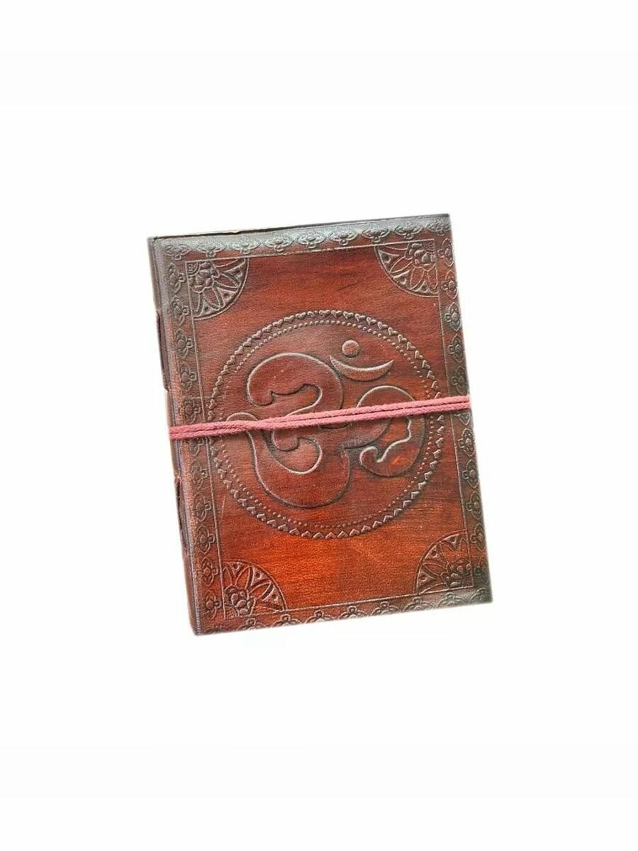 Блокнот, Записная книжка ручной работы "Знак ома" 11x3x15 см