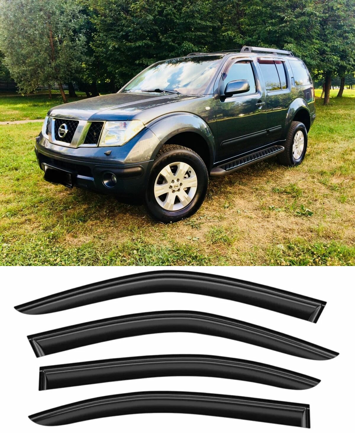 Дефлекторы боковых окон NISSAN Pathfinder Ниссан Патфаиндер (2004-2010)