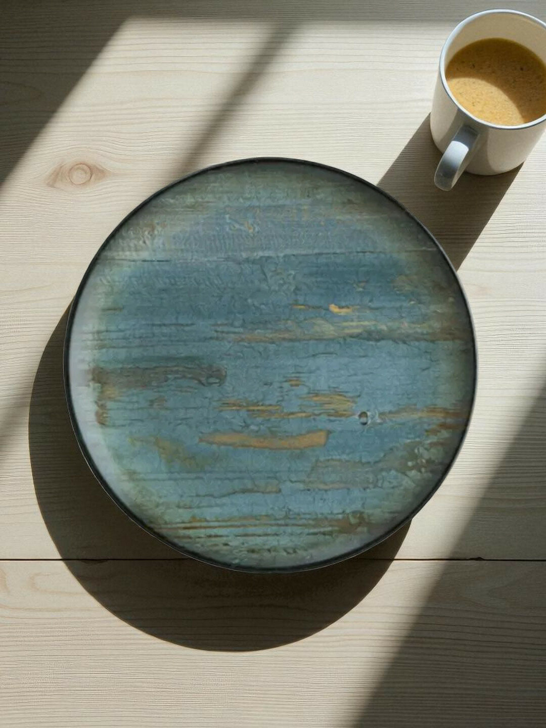 Набор тарелок 4 штуки, серия Madera, диаметр 30 см, фарфор, синий, Bonna