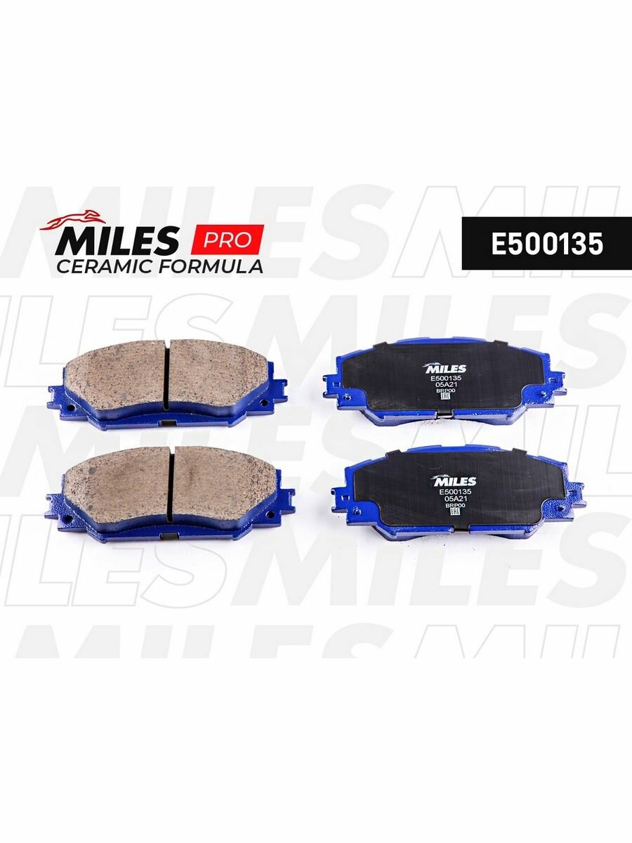 Колодки тормозные дисковые передние MILES E500135 для SUBARU Trezia, TOYOTA Allion, Corolla