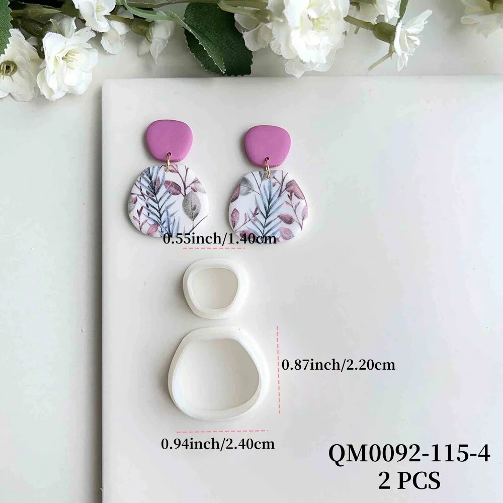Серьги QM0092-115-4, форма для полимерной глины