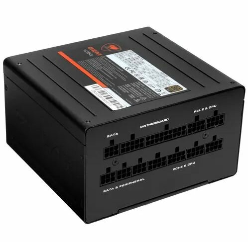 Блок питания Cougar GEM 1050W (GEM 1050) черный - 80+ Gold, ATX 20+4 пин, 4 pin + 4 pin CPU, 12 SATA, 8 x 6+2 pin PCI-E