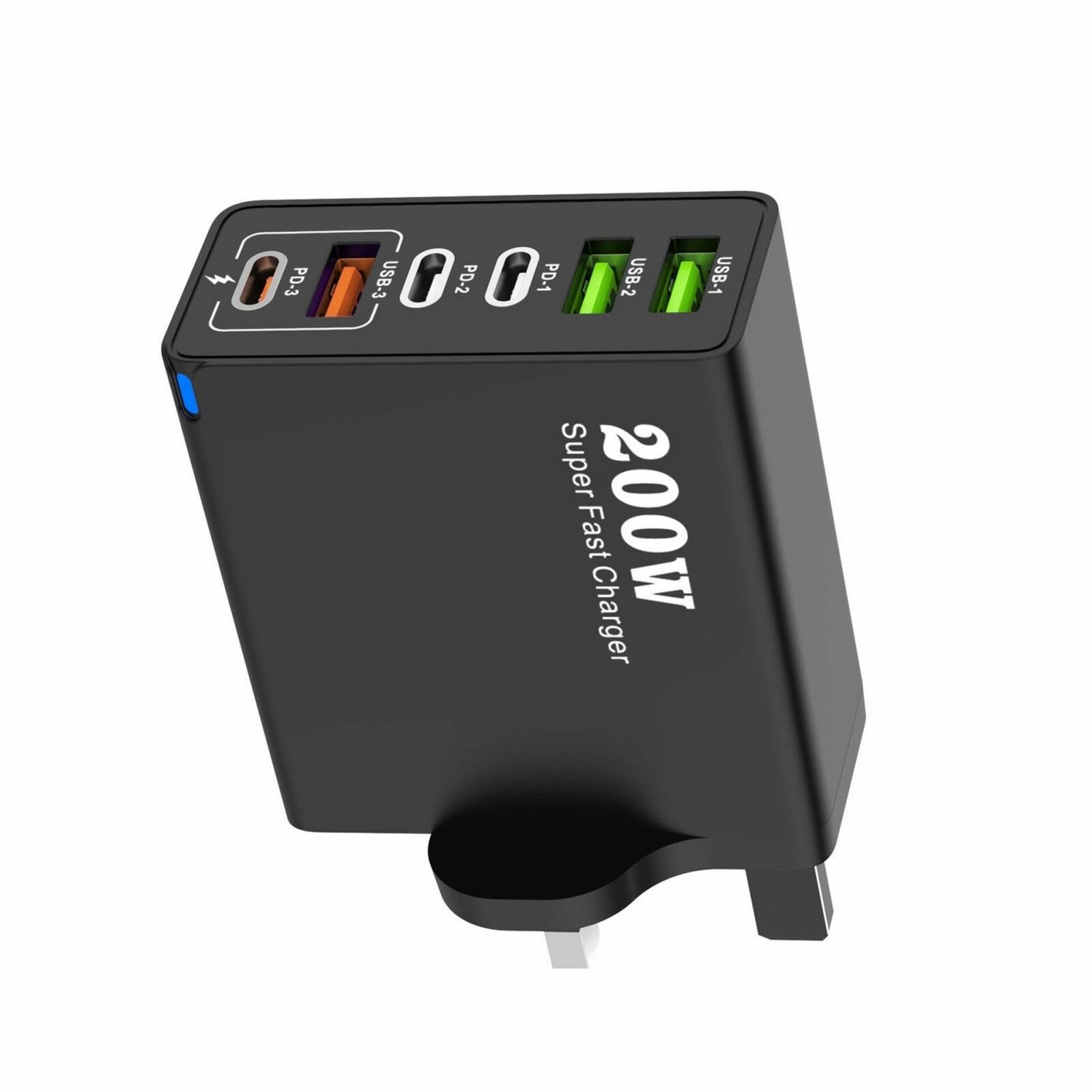 200 Вт с несколькими устройствами зарядка 3 -то порт USB 3PD для безопасного и быстрого