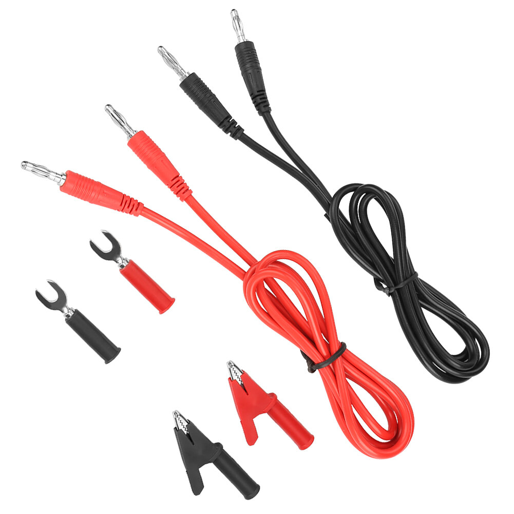 Набор тестовых проводов 6 в 1: штекер «банан» — штекер «банан» 6 мм, вставка, зажим «крокодил», аксессуары P1041B