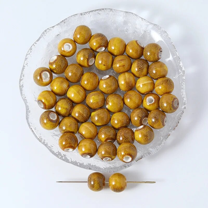 Цветные керамические бусины 6/8/10 мм 6mm50pcs, 3