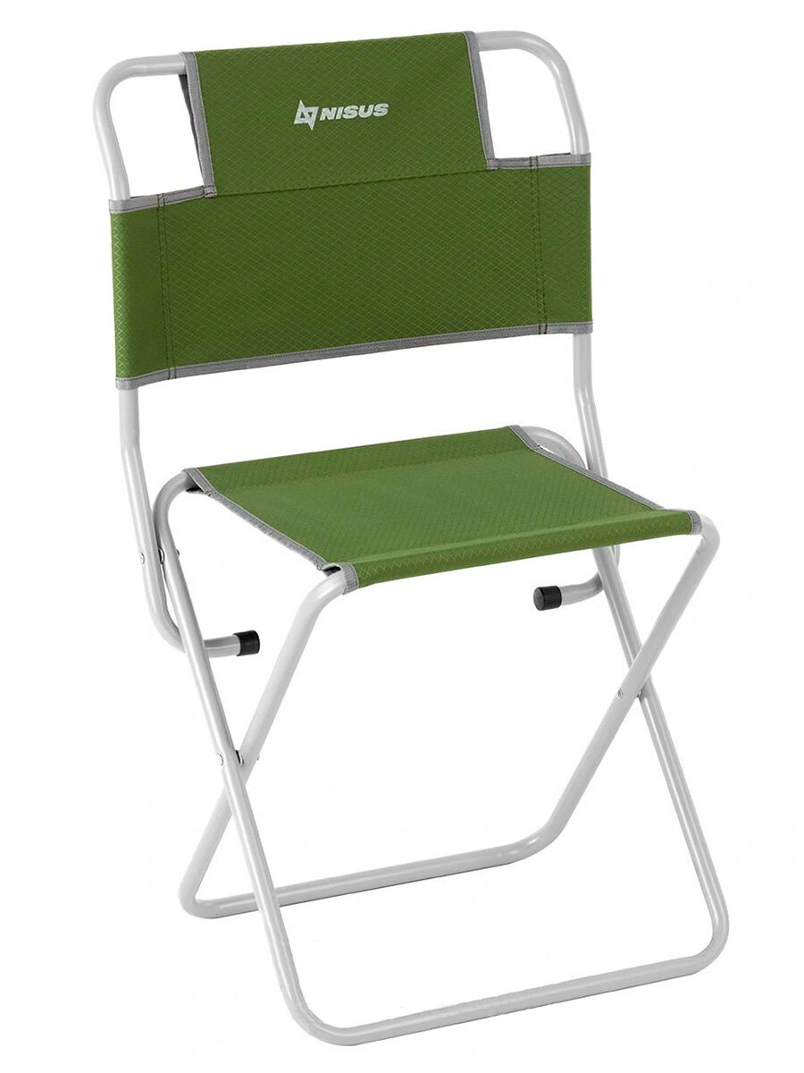 Стул туристический со спинкой Nisus СР-450.19с (ст. труба д19) Green (T-N-TC-450.19s-G)