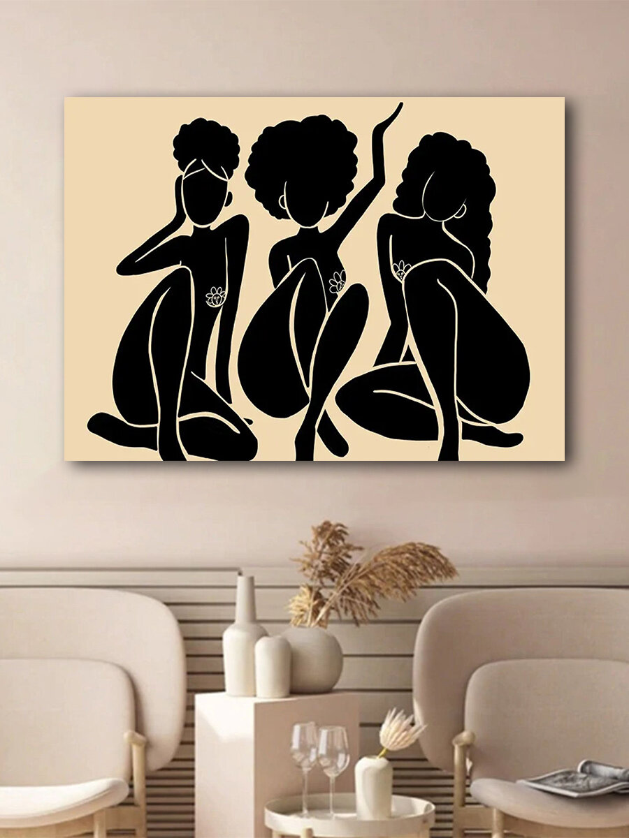 Картина на стену для интерьера - "Девушка арт иллюстрация" , 20х30 см.