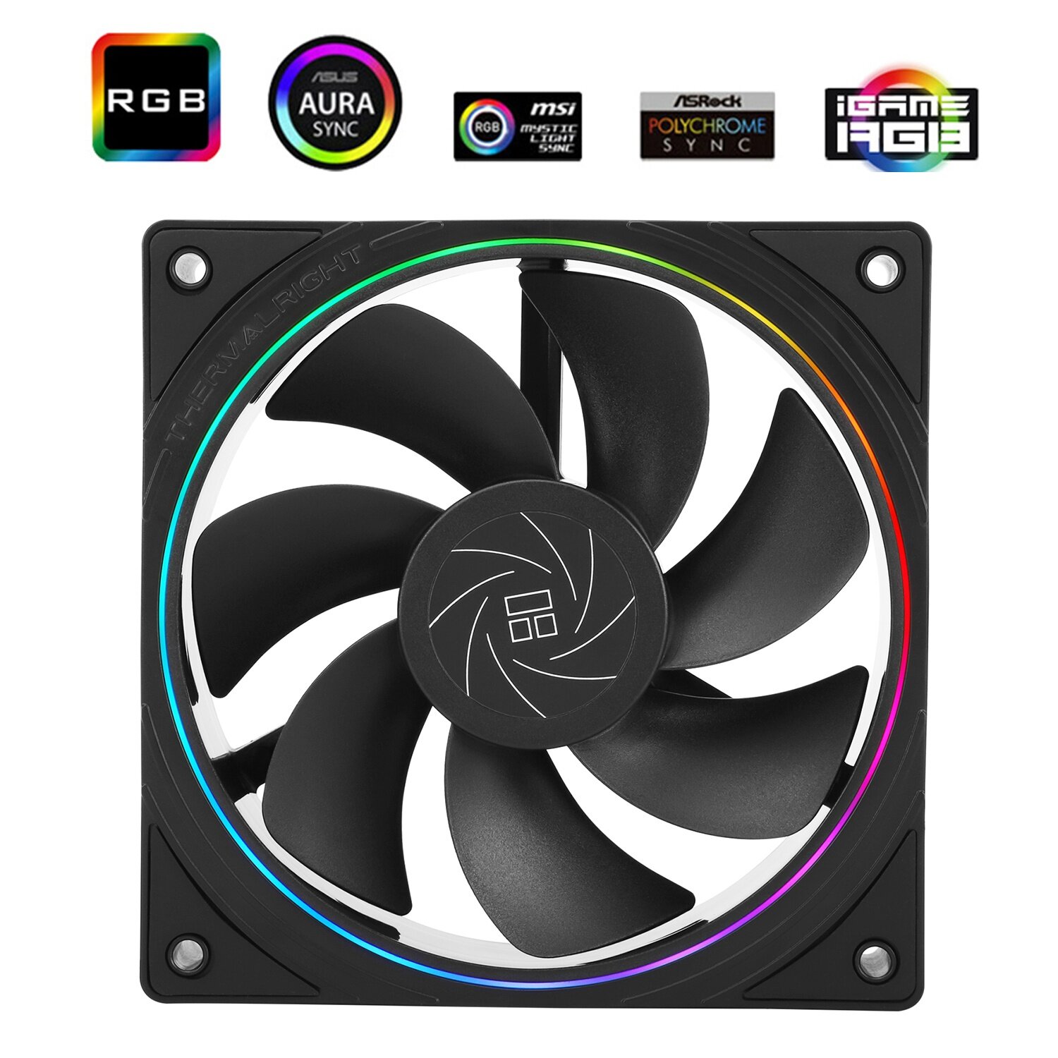 Вентилятор 120x120x25 Thermalright TL-S12R ARGB PWM, Реверсный, 1500rpm, 23.2dB(M), 0.15A