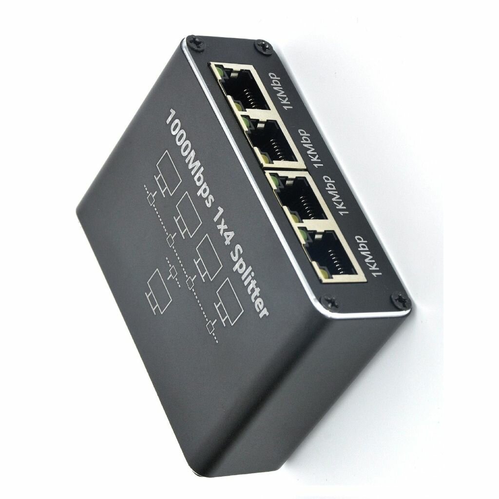 Сетевой сплиттер RJ45 Gigabit, сетевой кабель, широкополосный маршрутизатор, адаптер, от одного до четырех