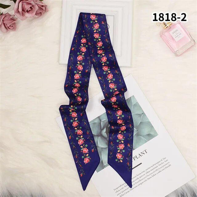 Маленькие сломанные цветы, обтягивающий хиджаб, шарф, женская сумка, шарф, Роскошный шелковый платок, шарфы для женщин, женская бандана, повязка на голову