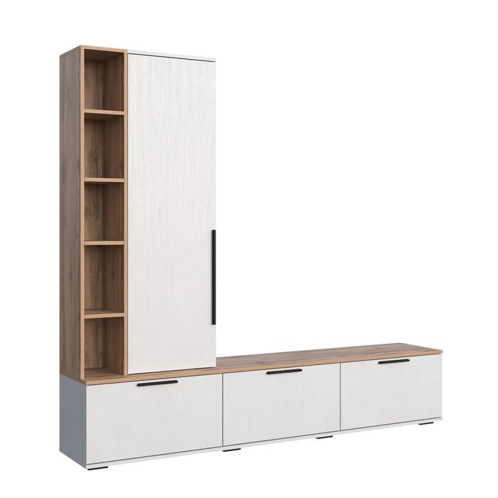 Гостиная «Селеста», 2006×370×1862 мм, цвет белый/дуб вотан