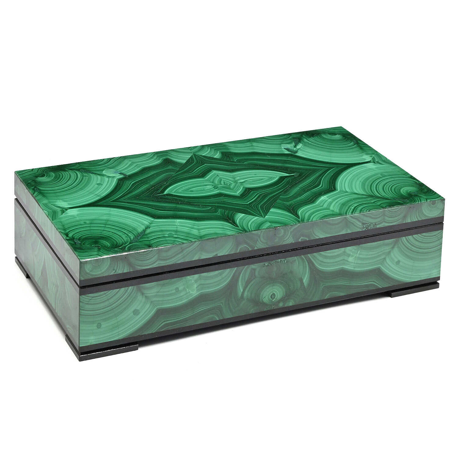 Шкатулка для купюр из малахита "Люкс" 187*92*53мм .