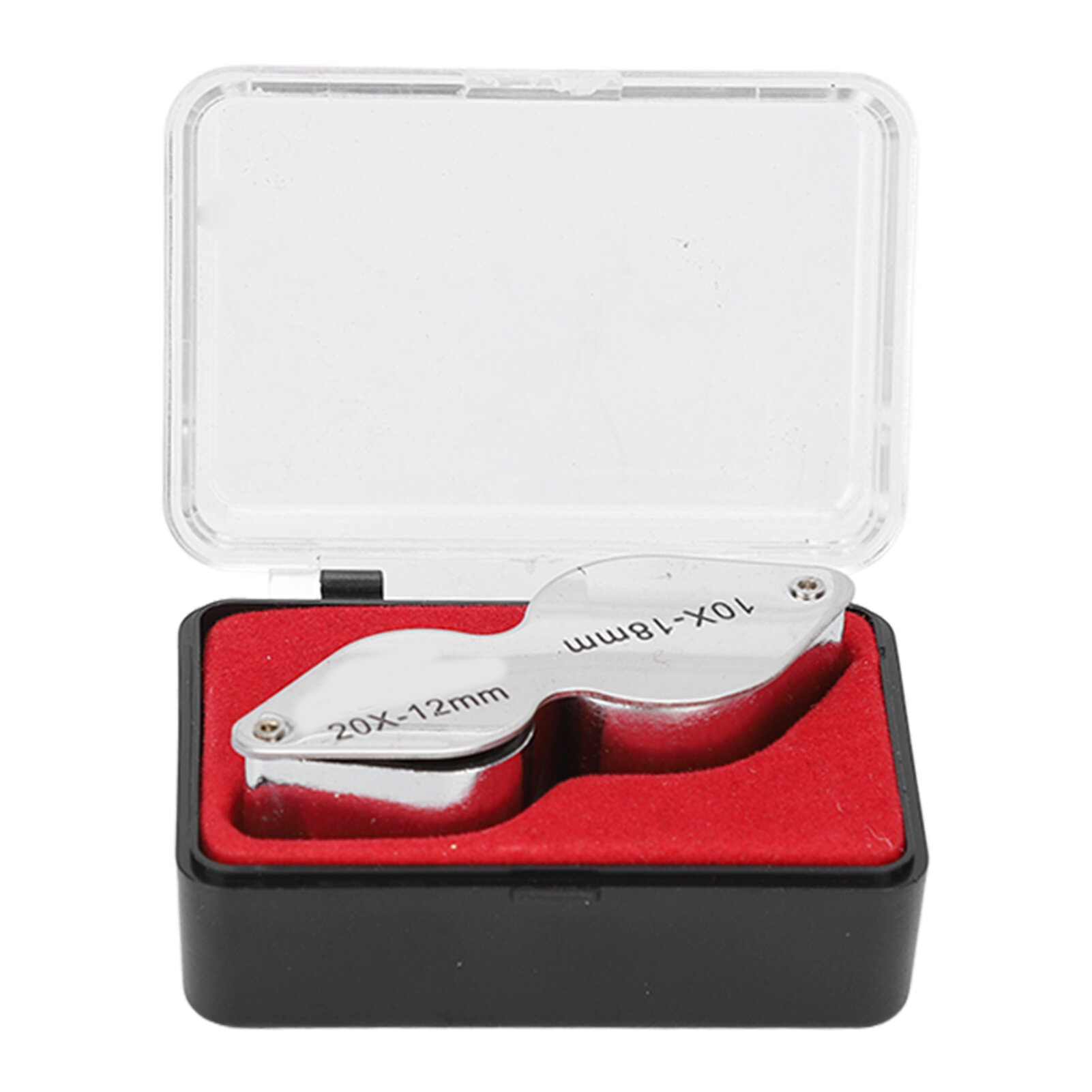 10x 20x ювелирные ювелиры Loupe Складная двойная линза Loupe Все оптические стеклянные линзы