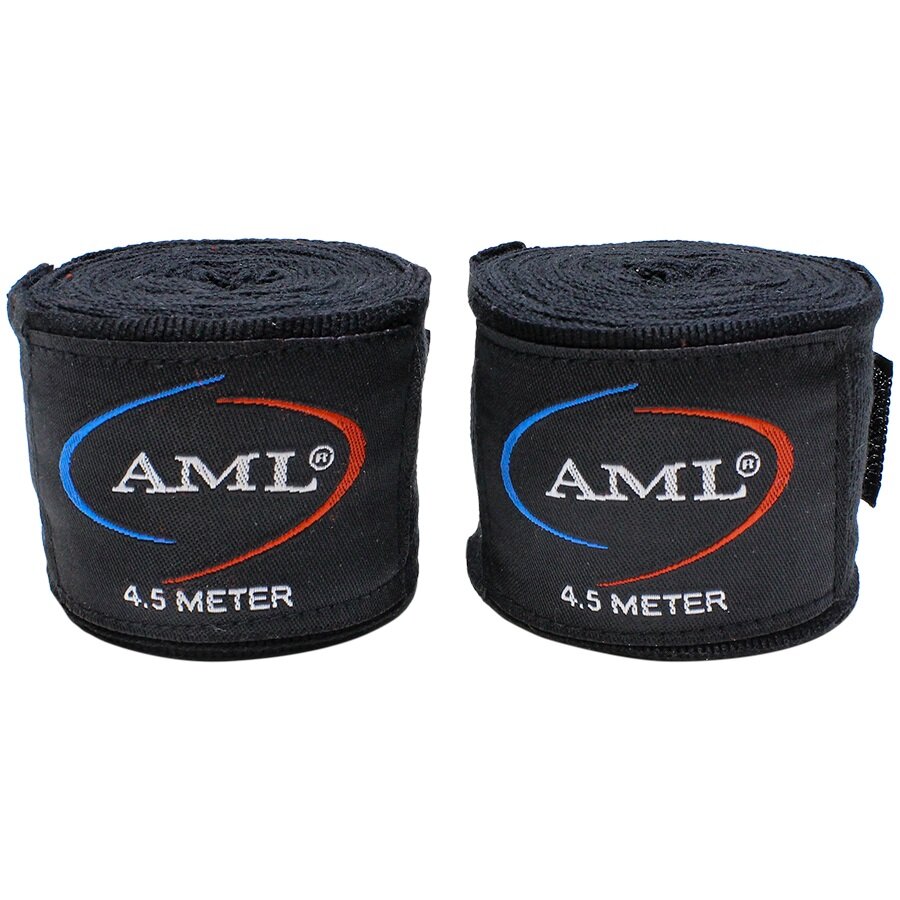 Бинты боксерские эластичные AML 4.5 метра - черные