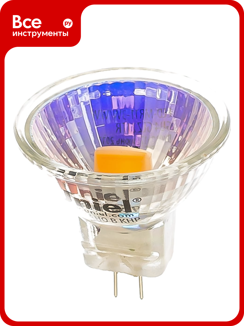 Светодиодная лампа Uniel LED-MR11-3W/WW/GU4 GLZ21TR, 12V. Прозрачная. UL-00001700