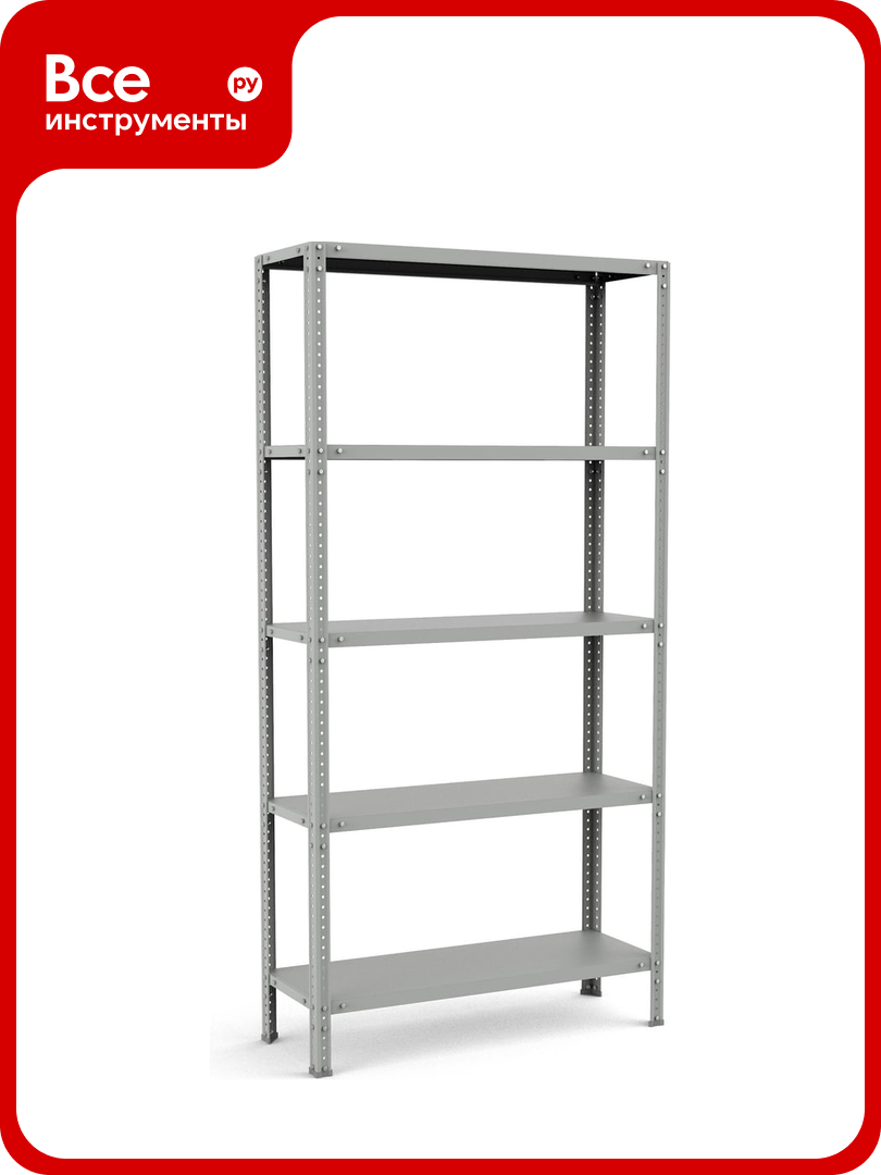Металлический стеллаж Церера Мебель СТ-СПЭx500, 5 полок, до на полку 2000x1000, для хранения документации