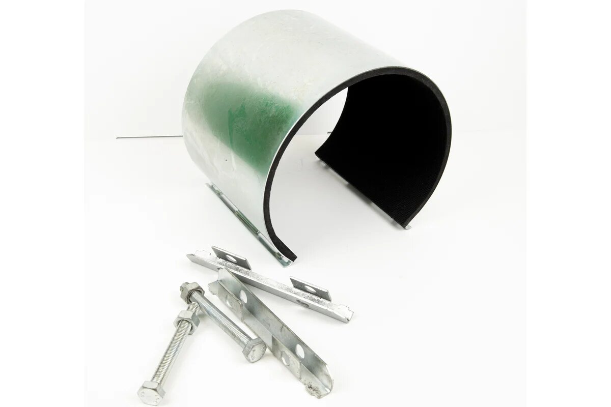 Дтрд хомут ремонтный оцинкованный краб Дн 133-146, ширина 150 мм, серия 17011