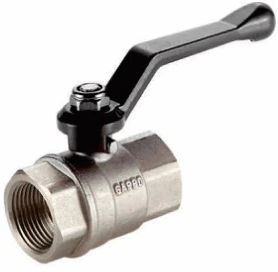 Кран шаровой полнопроходной , гайка-штуцер, Gappo G227.04 1/2", PN50 , латунный, ручка рычаг