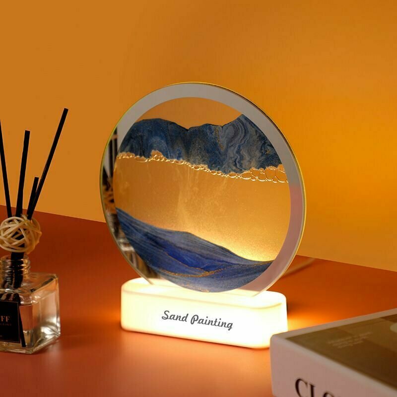 3D песочные часы для украшения интерьера "Песочная картина" с подсветкой,