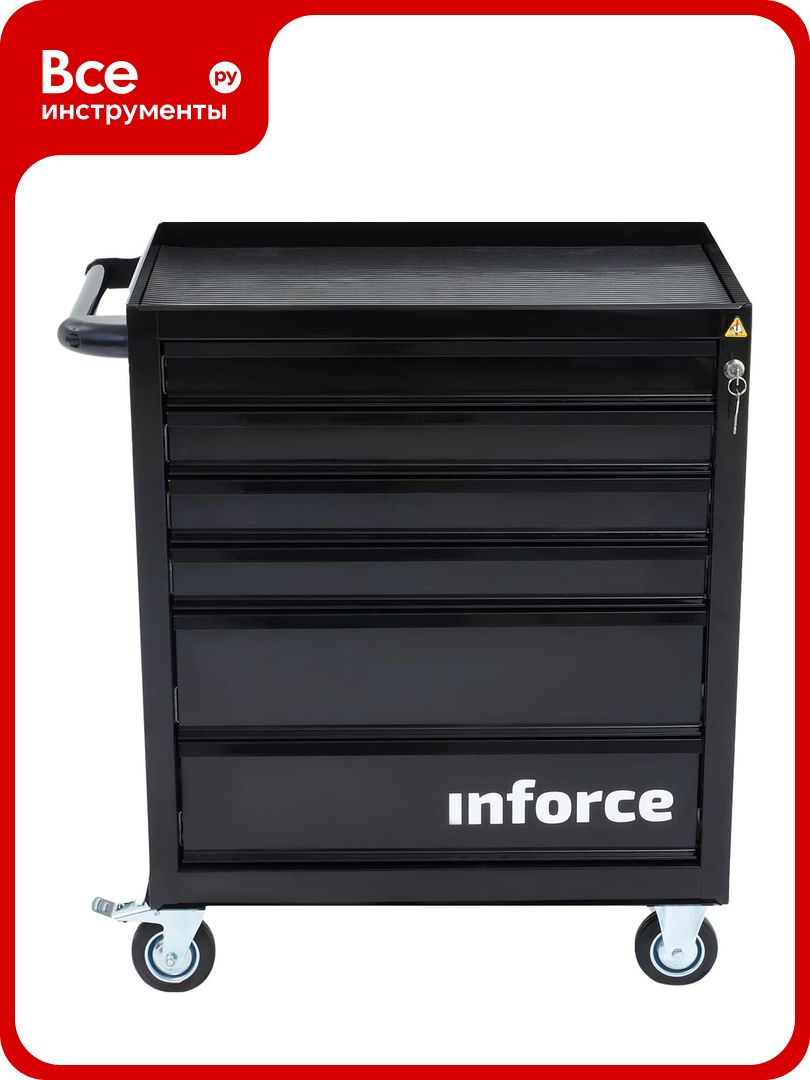 Инструментальная тележка, 6 ящиков, габариты без упаковки 745х465х825мм Inforce 06-01-15