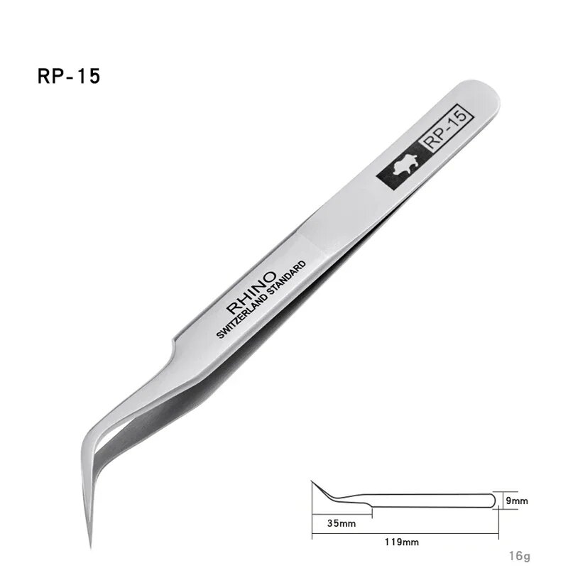 Пинцет Rhino RP-15, нержавеющая сталь