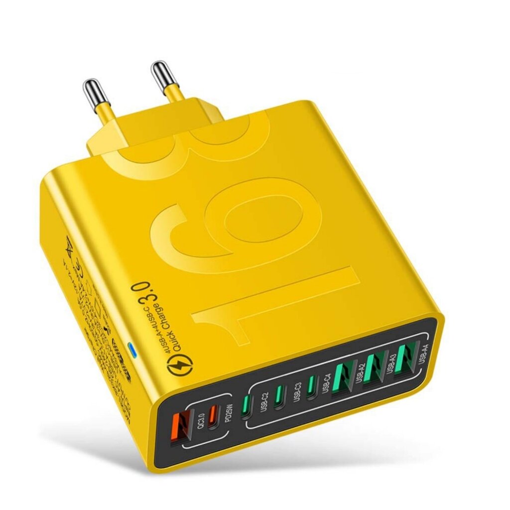 Многопортовый USB-адаптер для зарядки мощностью 150 Вт, Настенный адаптер для быстрой зарядки Type C USB