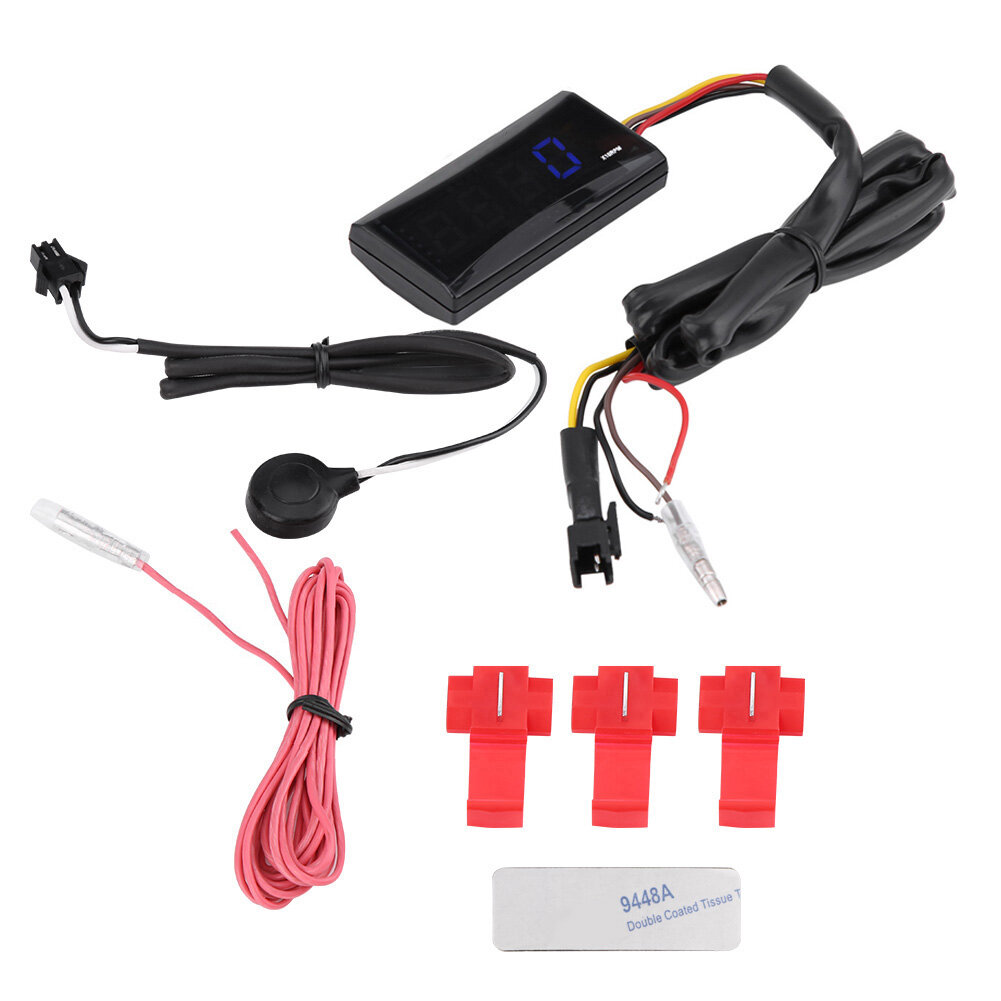 Цифровой светодиодный тахометр для мотоцикла, измеритель скорости, тестер оборотов двигателя, постоянный ток 8-18 В для Honda Yamaha Kawasaki