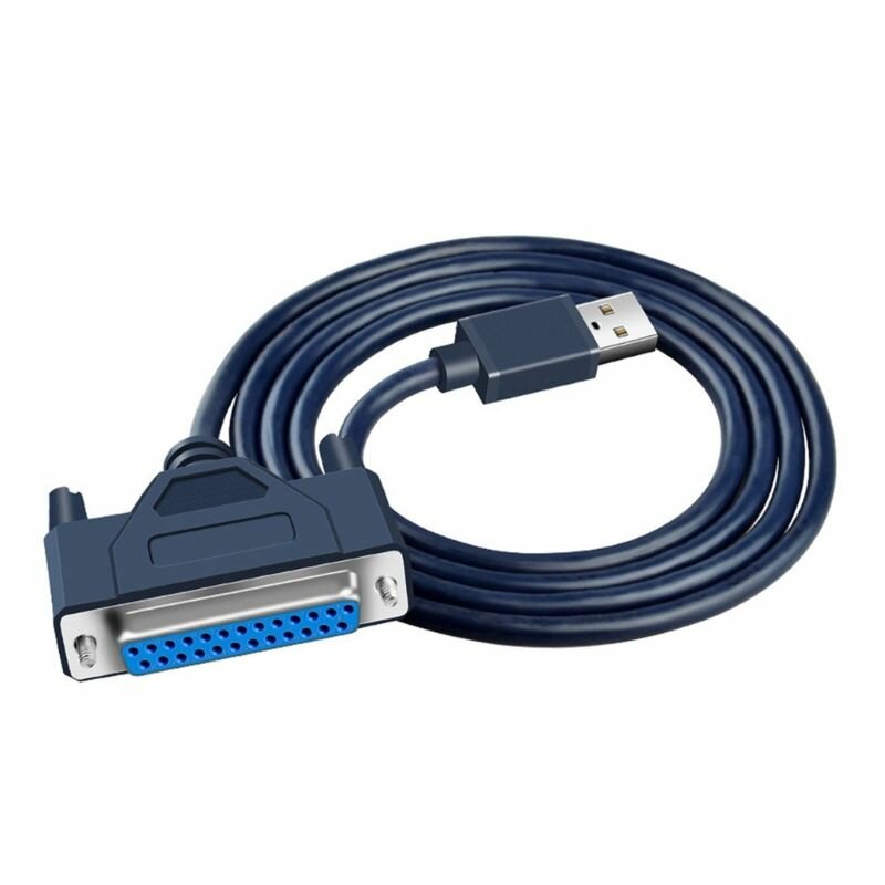 **(1 кабель) Кабель-переходник USB 2.0 to DB25 (LPT, параллельный порт)**