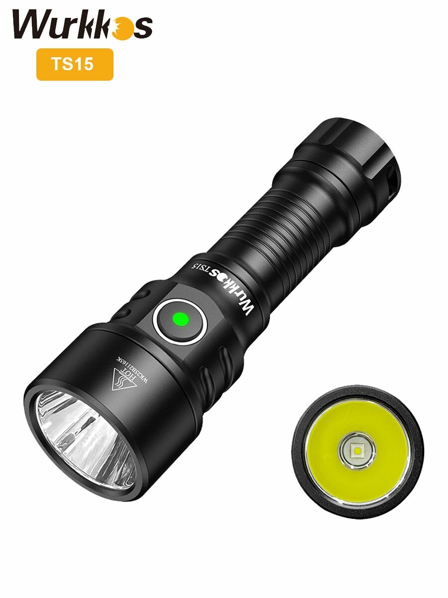 Wurkkos TS15 Мини-фонарик Перезаряжаемый EDC 900LM SFT25R LED 14500 /AA Аккумуляторная лампа IP68 Водонепроницаемый Походный Кемпинг