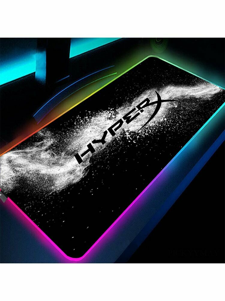 RGB LED HyperX Масштабный игровой коврик для мыши с логотипом HP, размер 40x90xxl, рисунок для печати высокой четкости