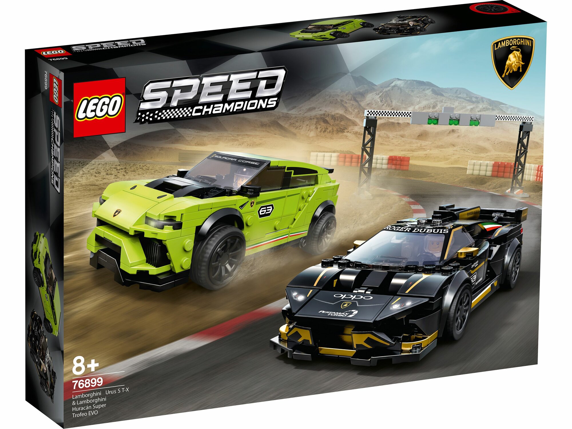 Конструктор LEGO Speed Champions 76899 Lamborghini Urus ST-X & Lamborghini Huracan Super Trofeo EVO