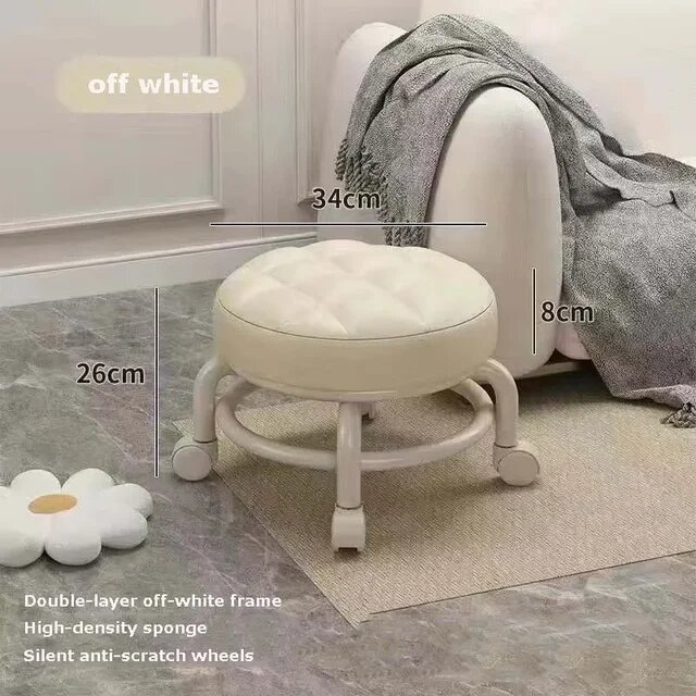 Маленький стул, маленький табурет, универсальный колесный дом, низкий табурет, скамейка на колёсах, маленький круглый табурет, диван, табурет с пластиковой спинкой