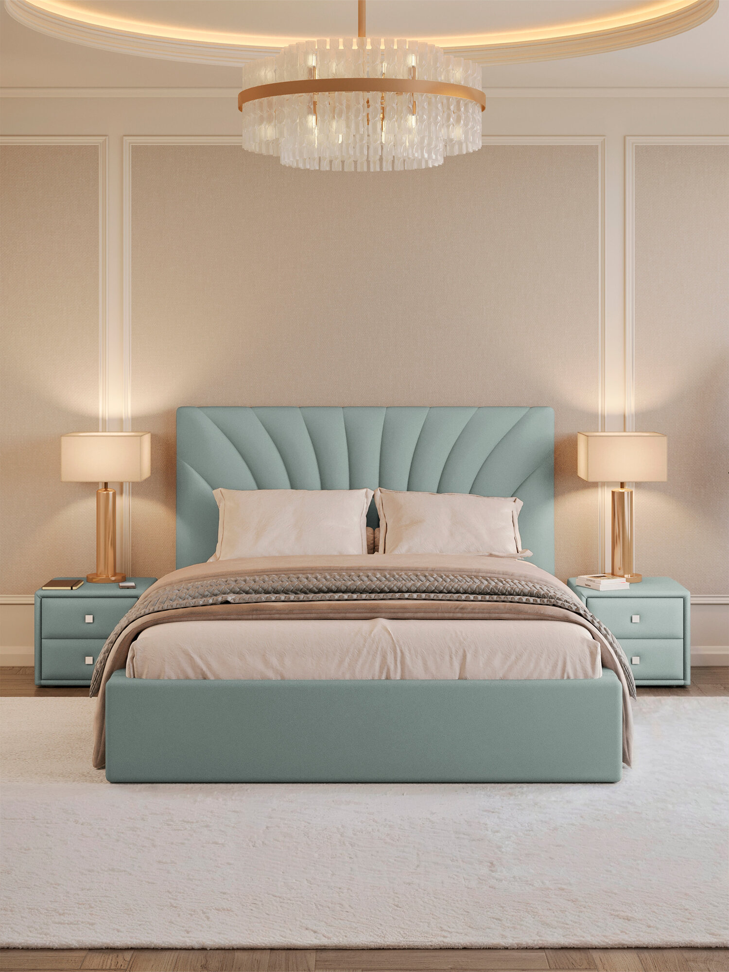 Кровать двуспальная 120х200 с подъемным механизмом, Ариэль с мягким изголовьем для дома и спальни, ортопедическое основание, ящик для белья