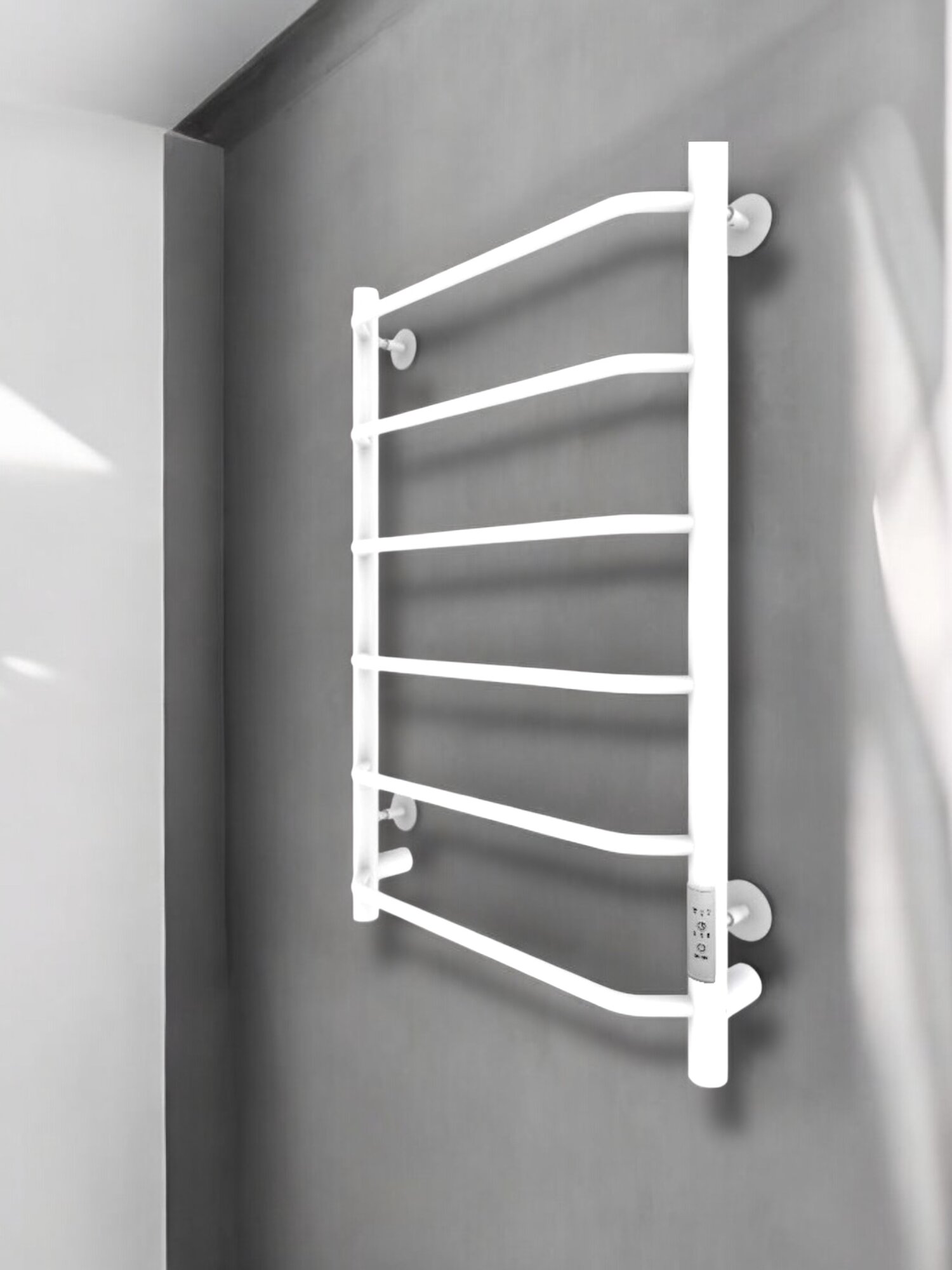 Полотенцесушитель электрический Тругор 400мм 800мм белый матовый подключение слева и справа
