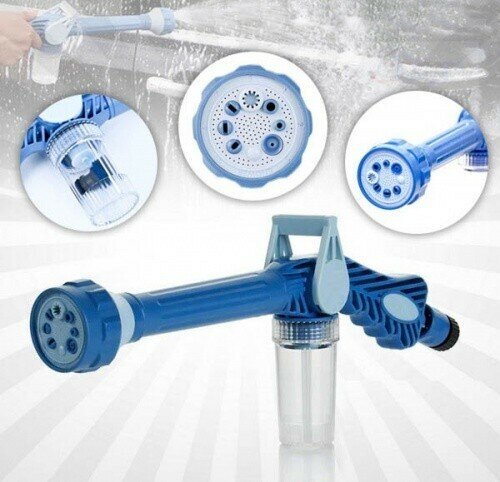 Насадка распылитель на шланг с бачком для шампуня / Пистолет поливочный